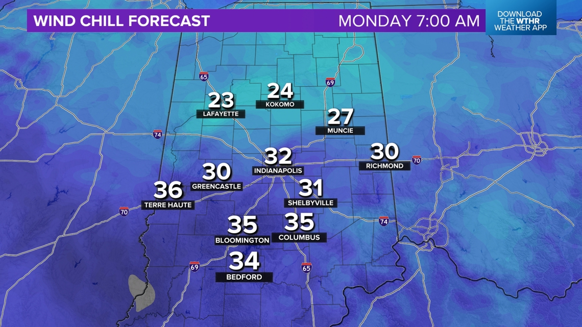 Max wind speeds expected across Indiana Sunday evening | wthr.com