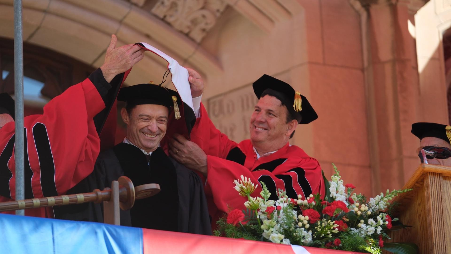 Award-winning actor Hugh Jackman speaks at Ball State University spring ...