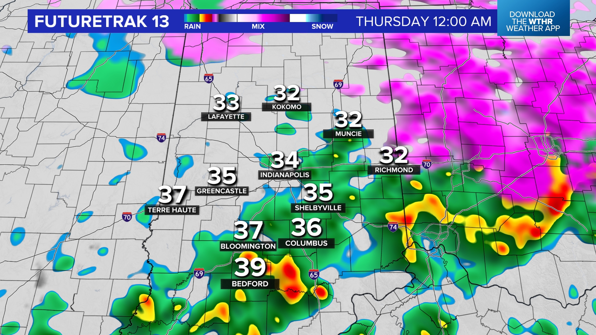 Thunder, lightning & freezing rain on the way | Live Doppler 13 Weather ...