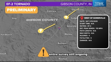 Indiana tornado track maps from weekend severe storms (March 2025 ...