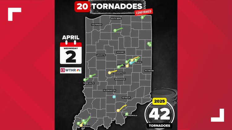 Detailed maps of the Brownsburg, Carmel, Lapel, Anderson and Muncie tornadoes | wthr.com
