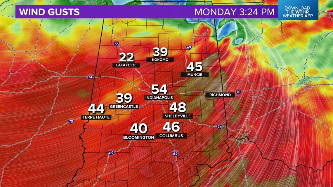 Gusty wind follows severe storms | wthr.com