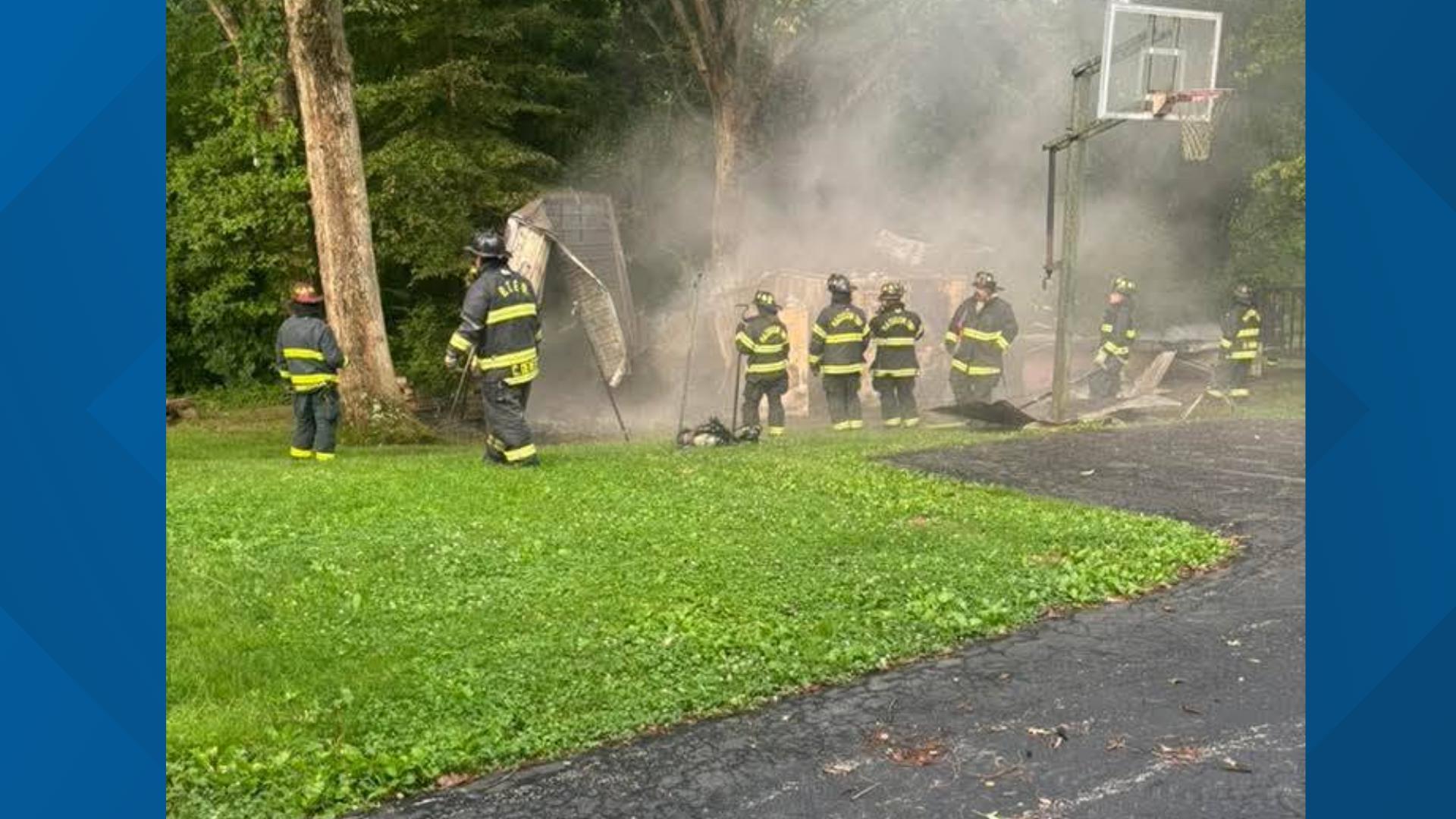 Lightning strike believed to have set fire to Mooresville barn | wthr.com