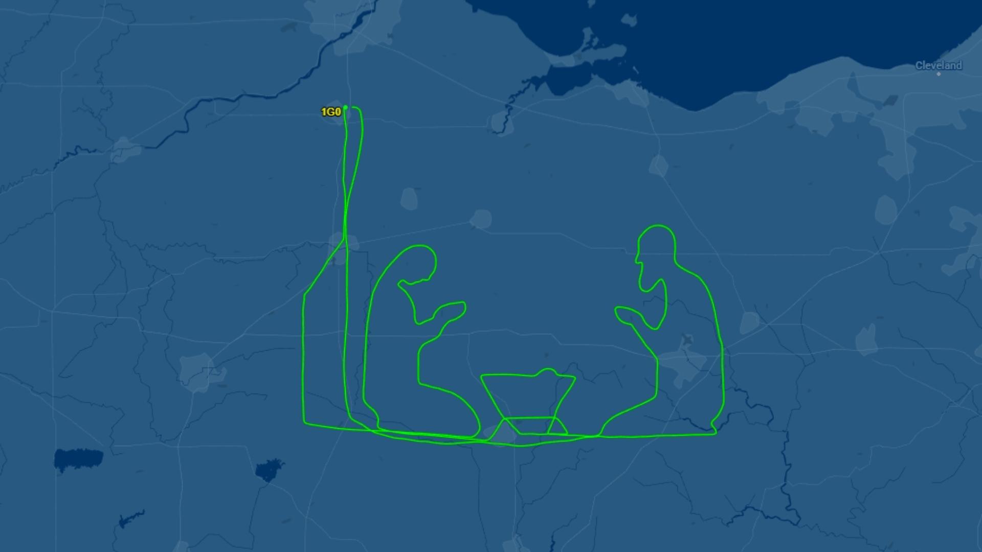 Pilot traces Nativity scene in flight path over Ohio | wthr.com