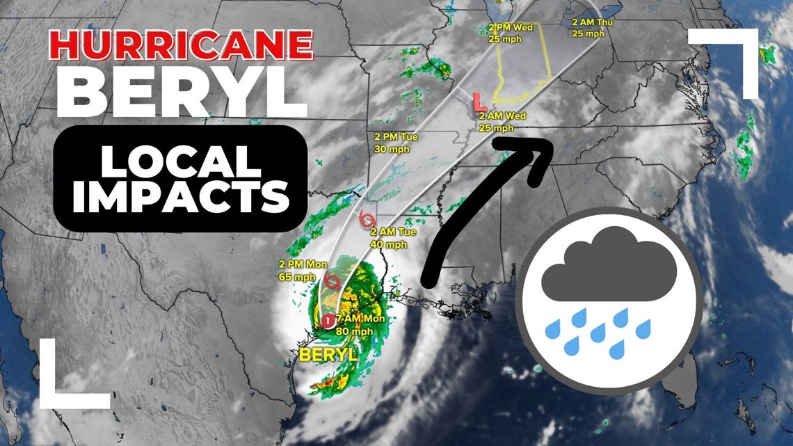 Hurricane Beryl impacts on Indiana | Live Doppler 13 Weather Blog ...
