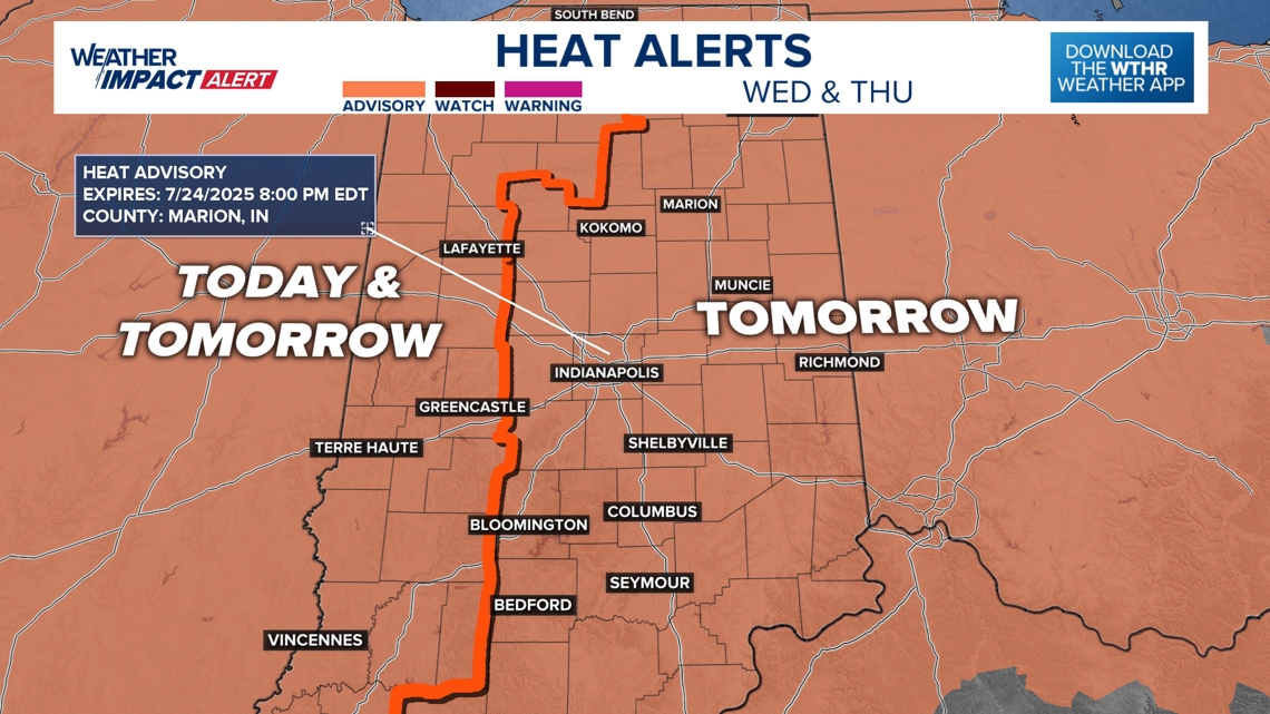 Heat and humidity soar over Indiana the rest of the week |13Weather ...