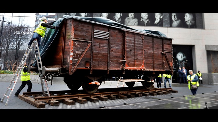 German train car arrives in New York for Auschwitz exhibit | wthr.com