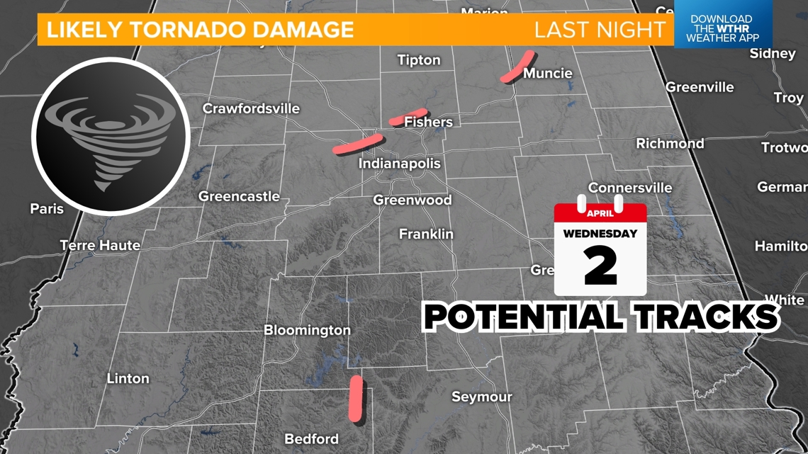 Tornadoes hit central Indiana, assessments underway | Indiana damage ...