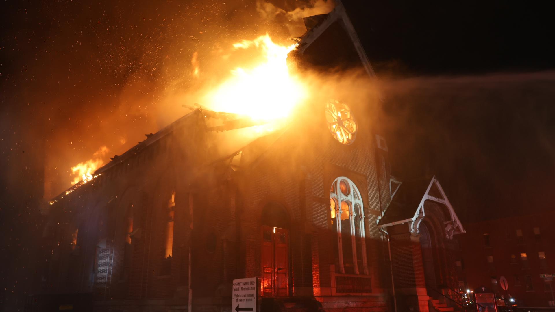 The Sanctuary on Penn fire: Massive blaze in Indy destroys historic ...