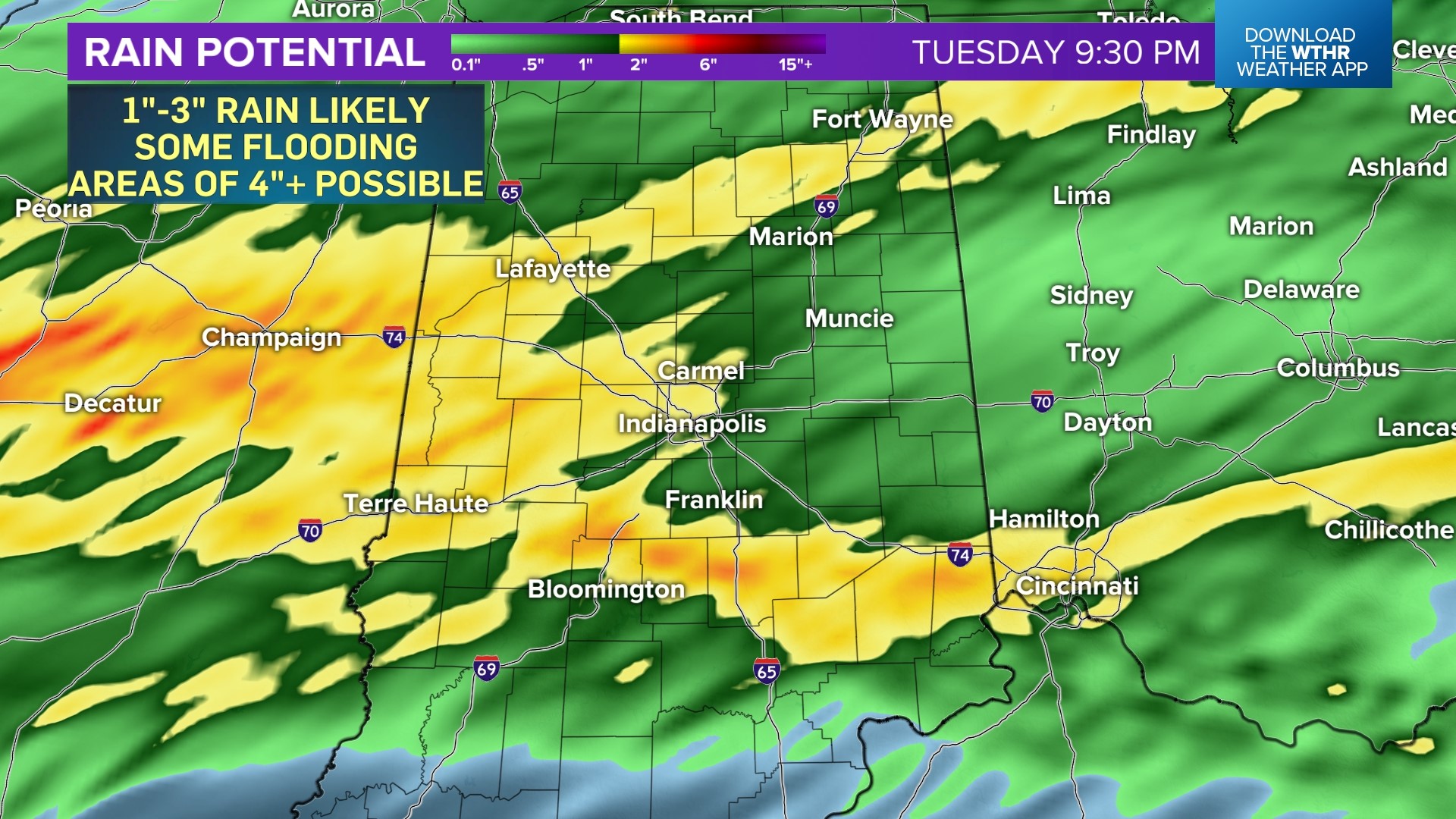 Significant upgrade to severe storm potential Tuesday | wthr.com