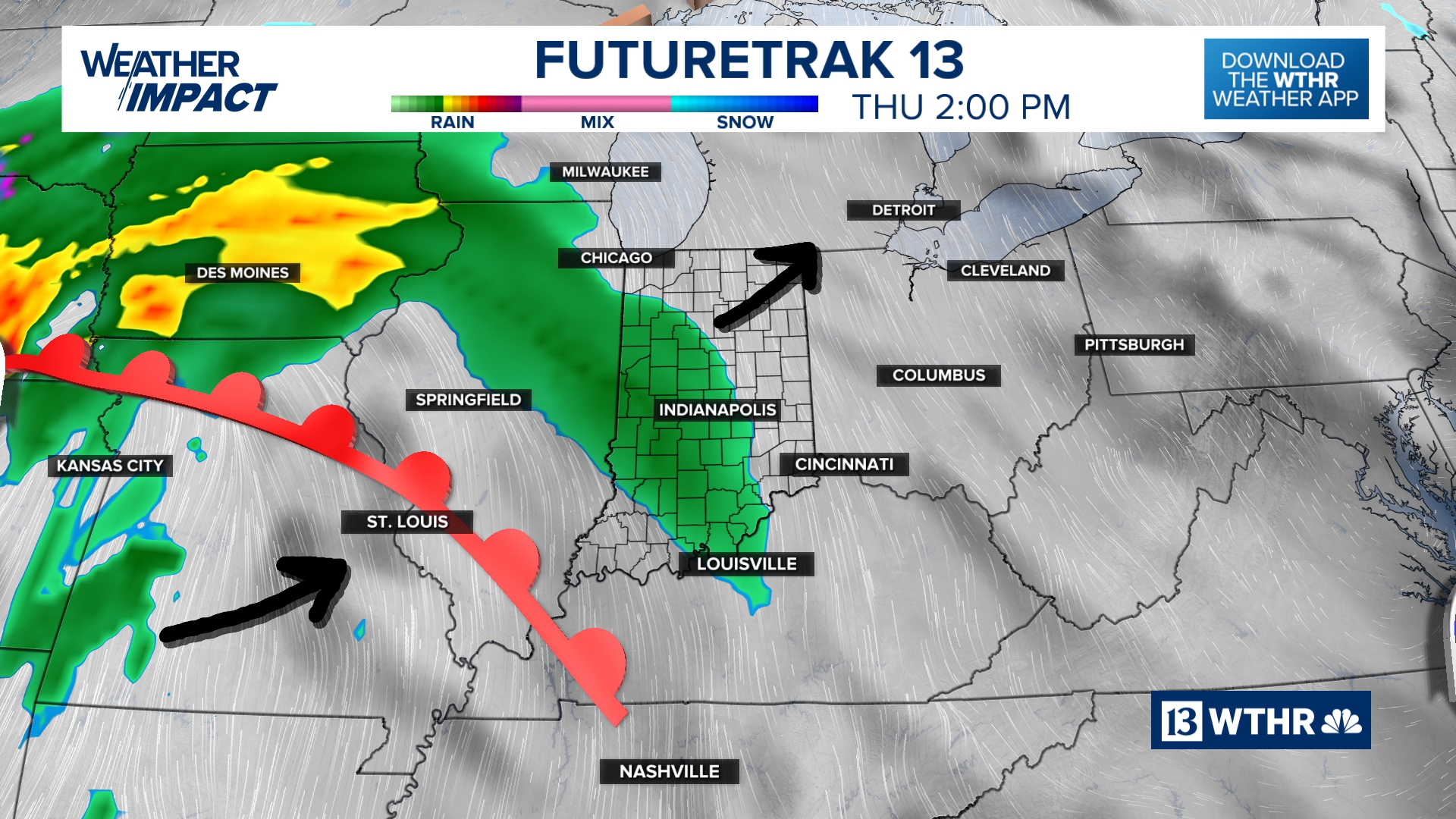 Rounds of rain and some snow as Indiana switches back to winter this ...