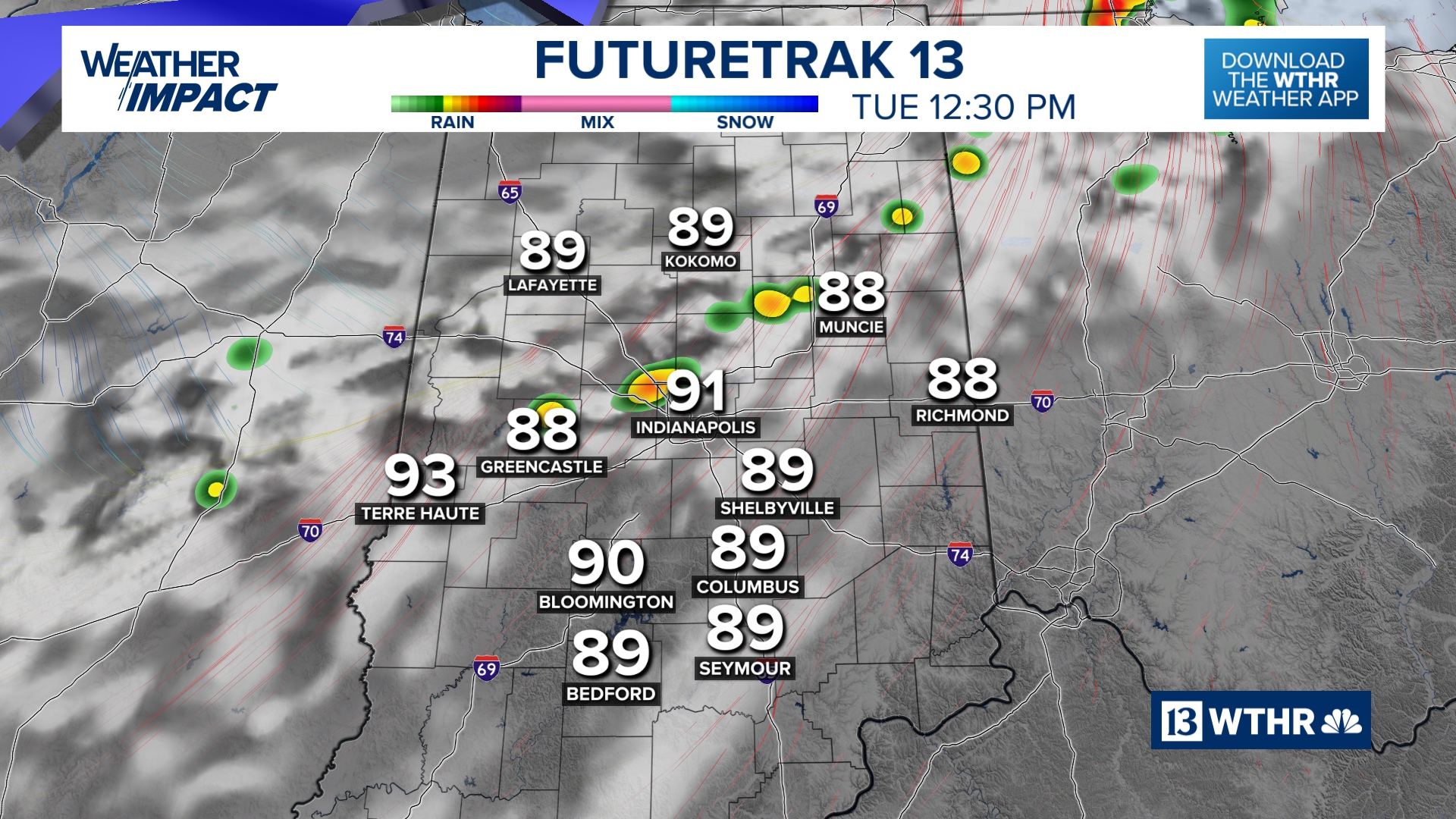 Steamy and stormy start to the week in central Indiana | 13Weather Blog ...