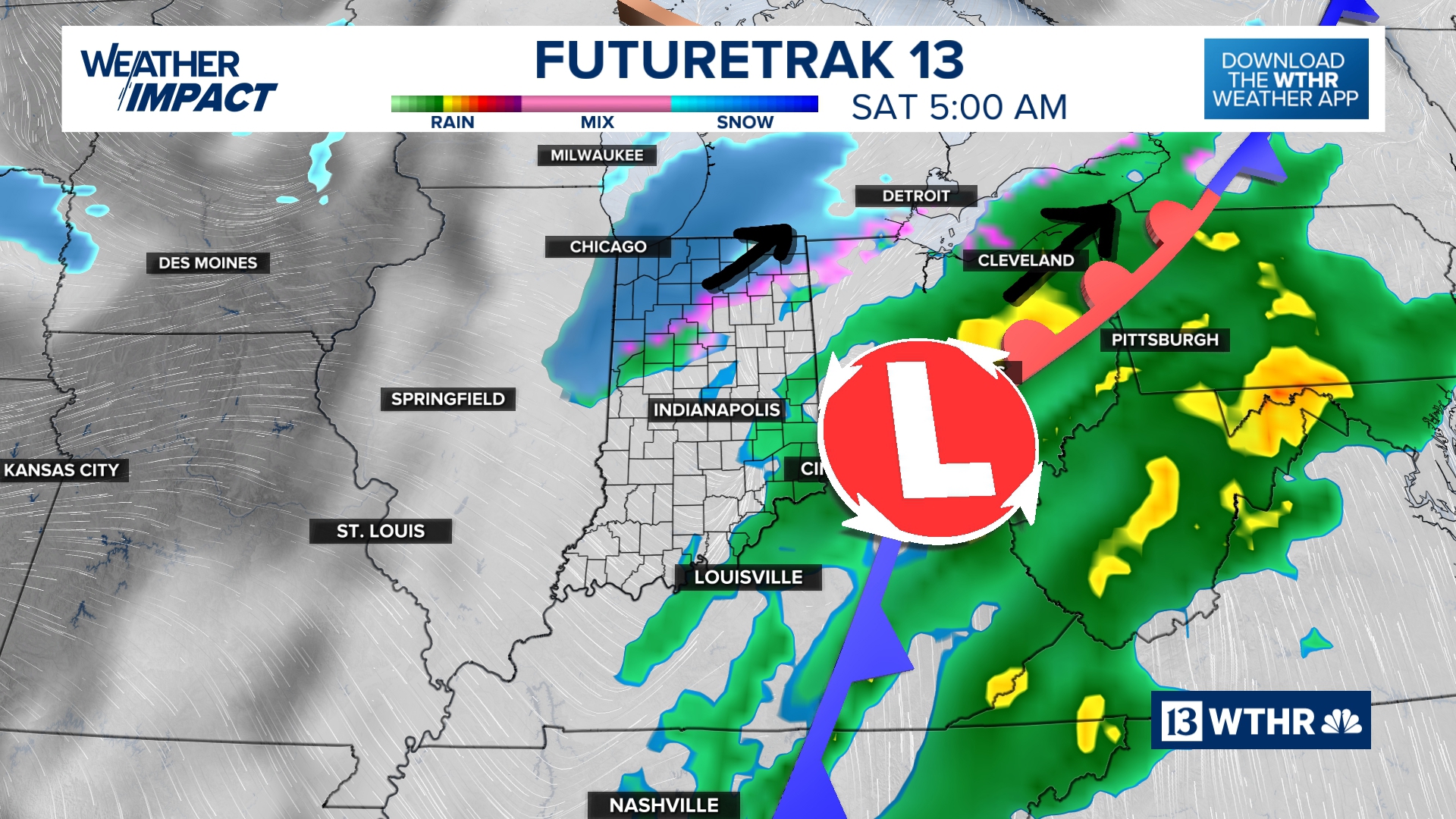Rounds of rain and some snow as Indiana switches back to winter this ...