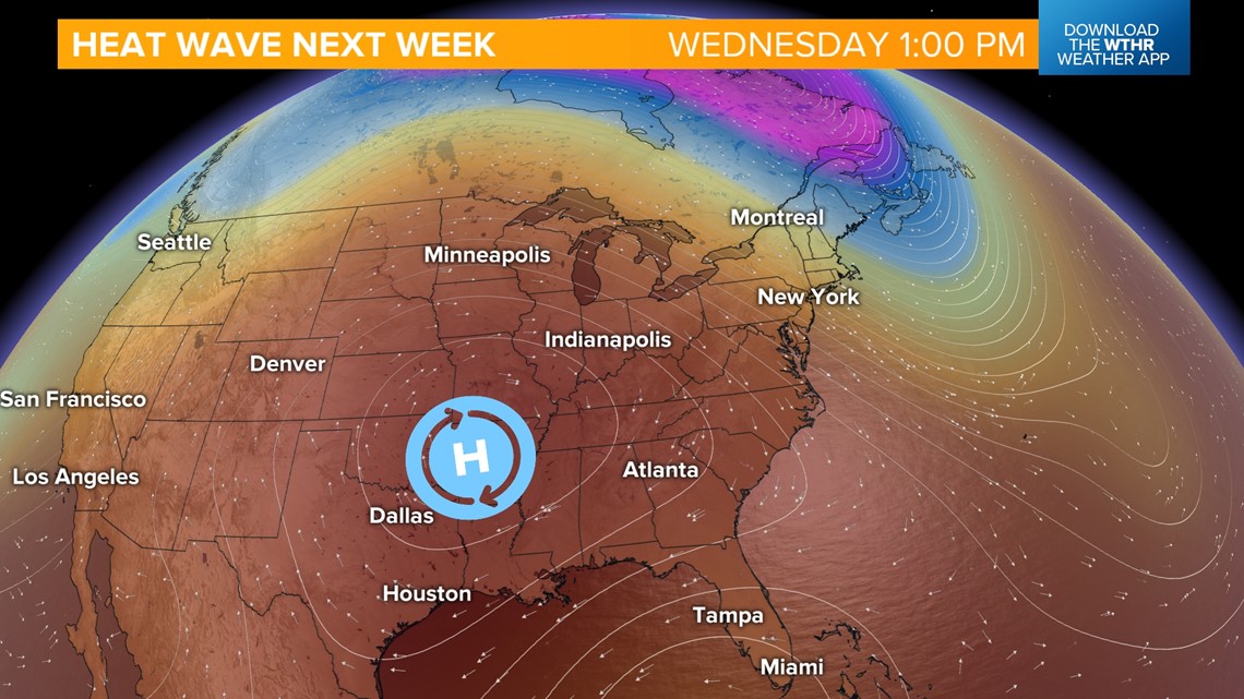 Comfortable today with high heat and humidity returning next week ...