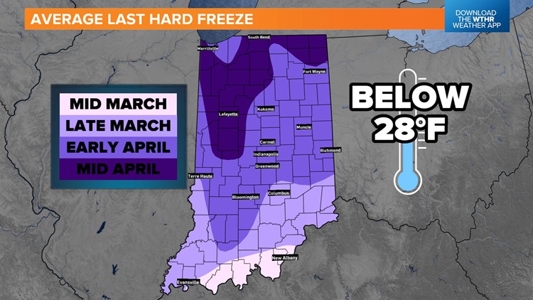 When can you expect the last freeze for Indiana? | wthr.com
