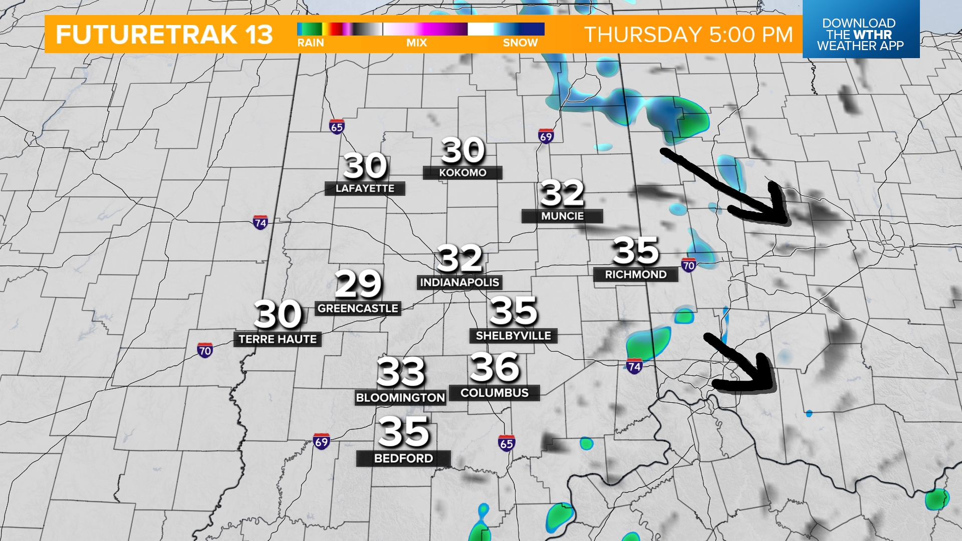 Snow flurries possible across central Indiana, heavy snow north | wthr.com
