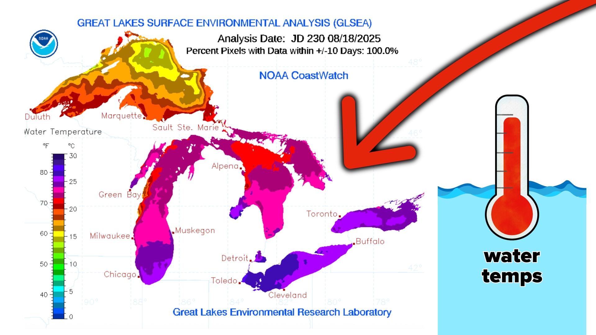 Indiana lake water temperatures reach high with cooldown soon ...