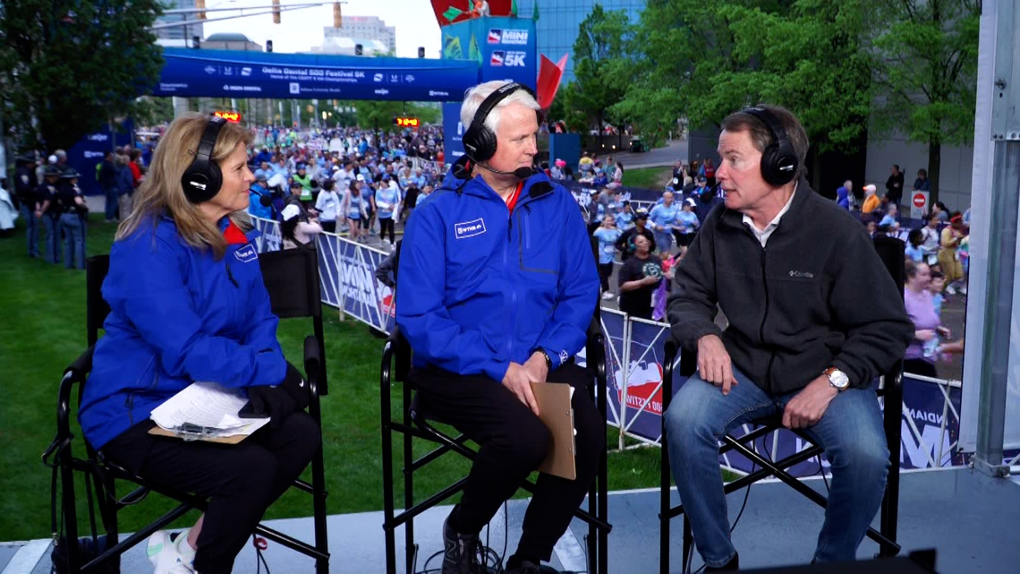 Mayor Joe Hogsett talks safety at the 2025 IU Health 500 Festival Mini ...