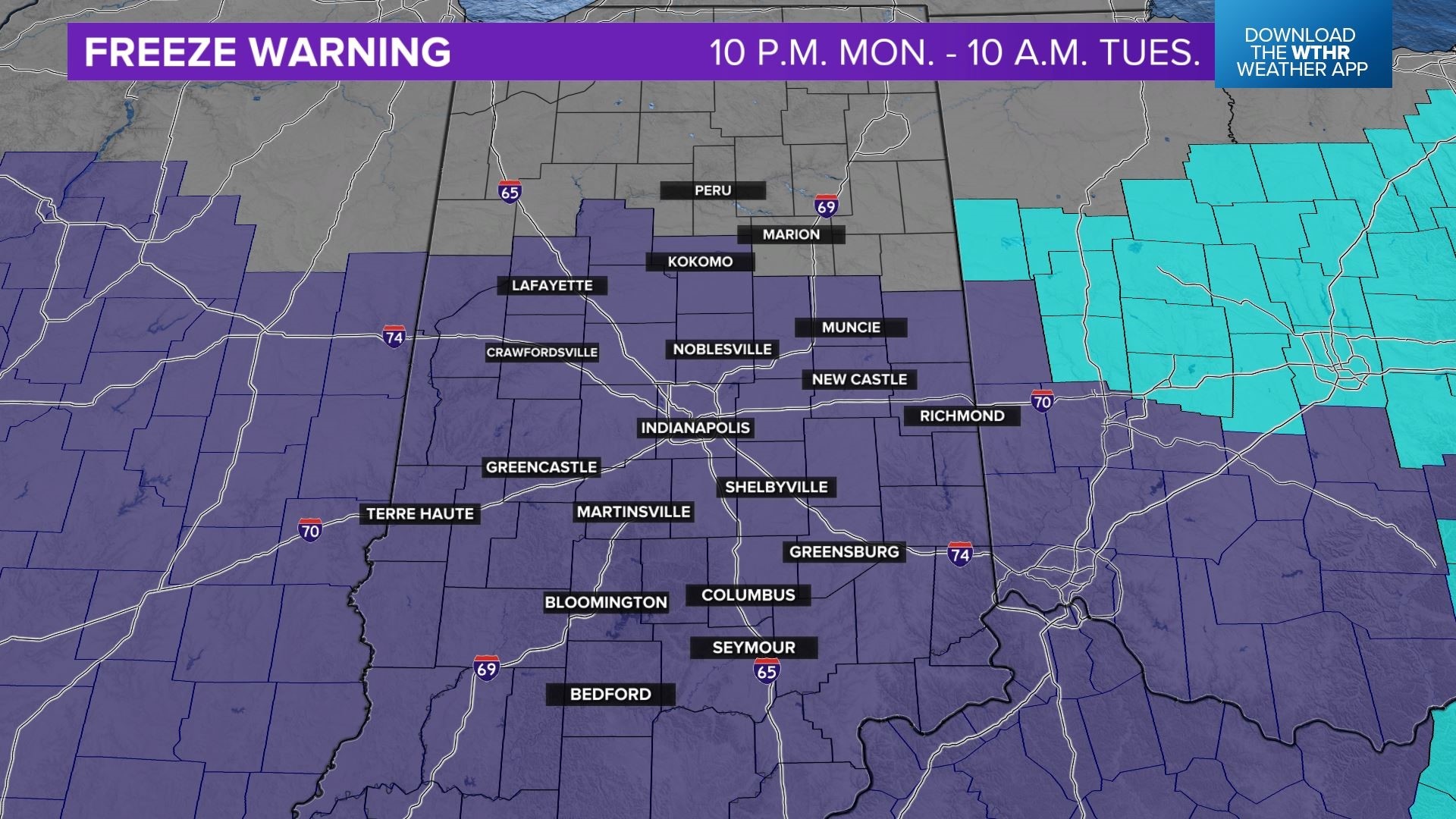 Sub-freezing temperatures on the way for central Indiana | wthr.com