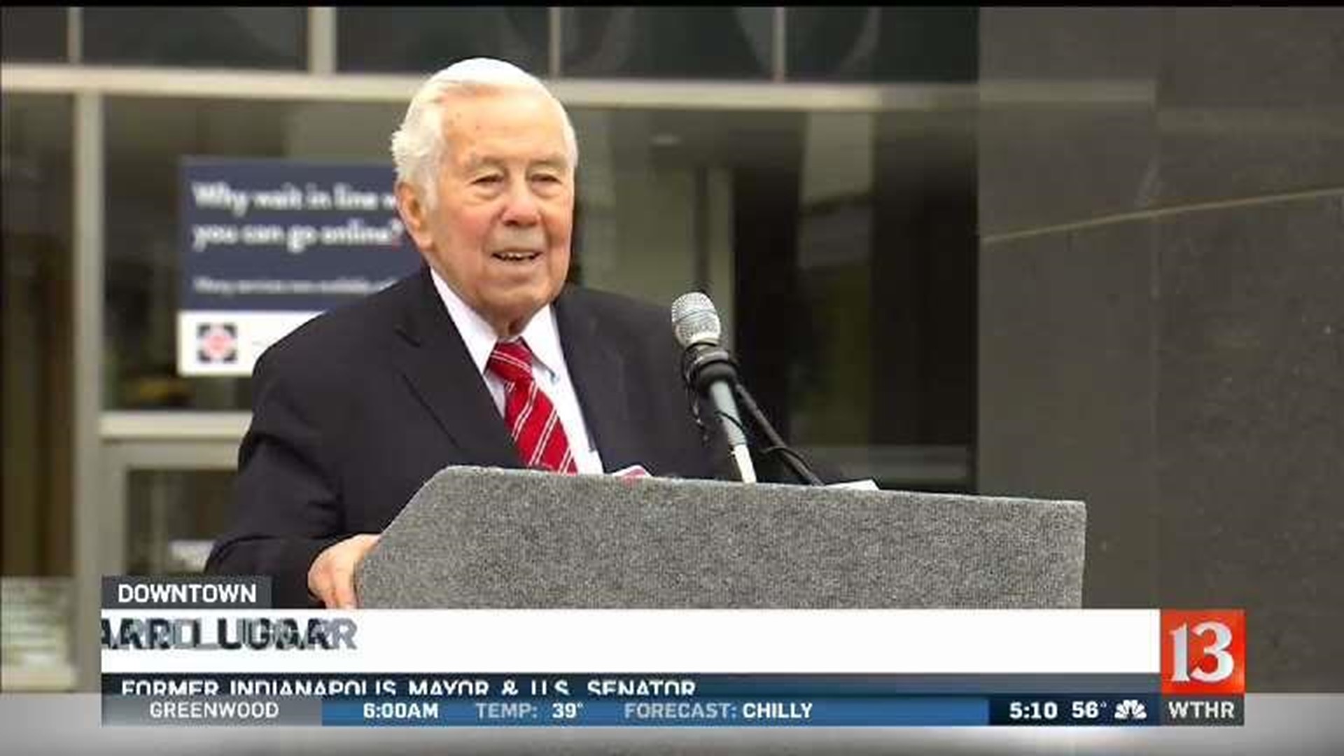 Richard G. Lugar Plaza celebrates contributions of former mayor ...