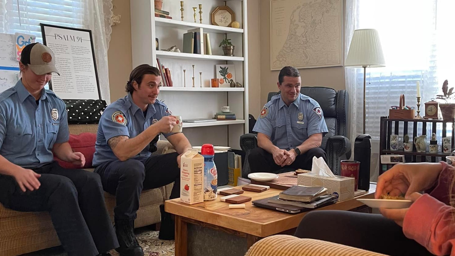 IMPD Officer Mangan meets firefighters who saved his life | wthr.com