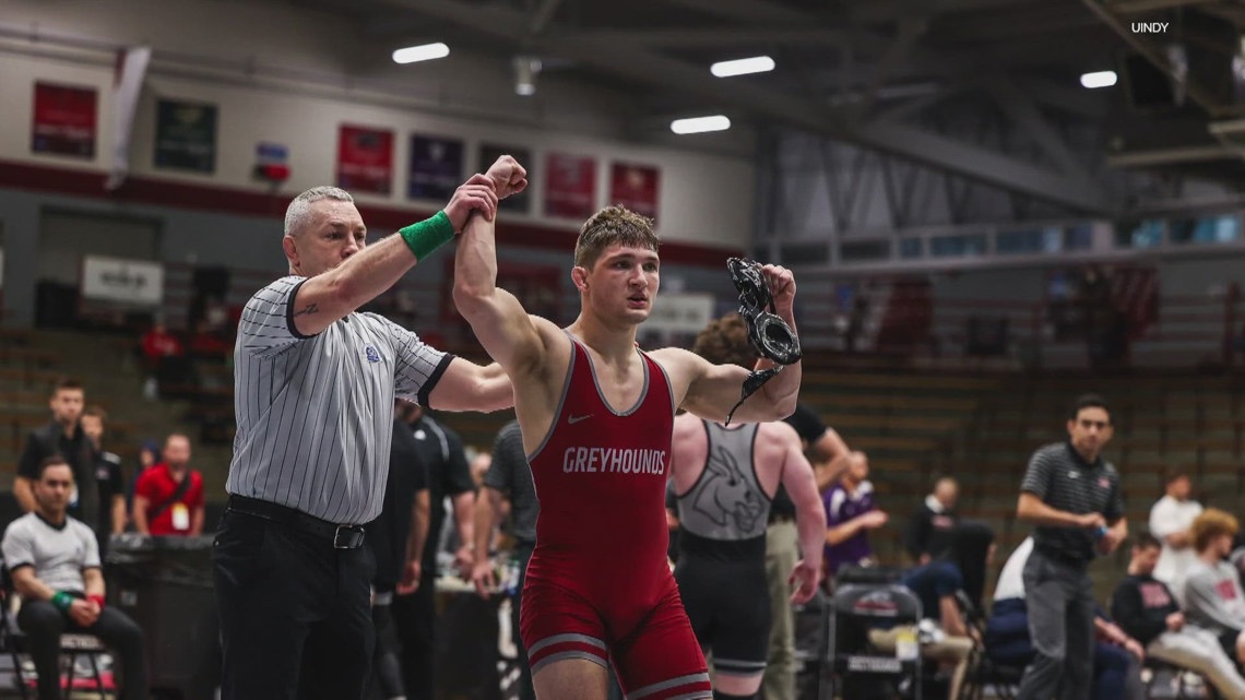 UIndy wrestler also has a 4.0 GPA | Inspiring Indiana | wthr.com