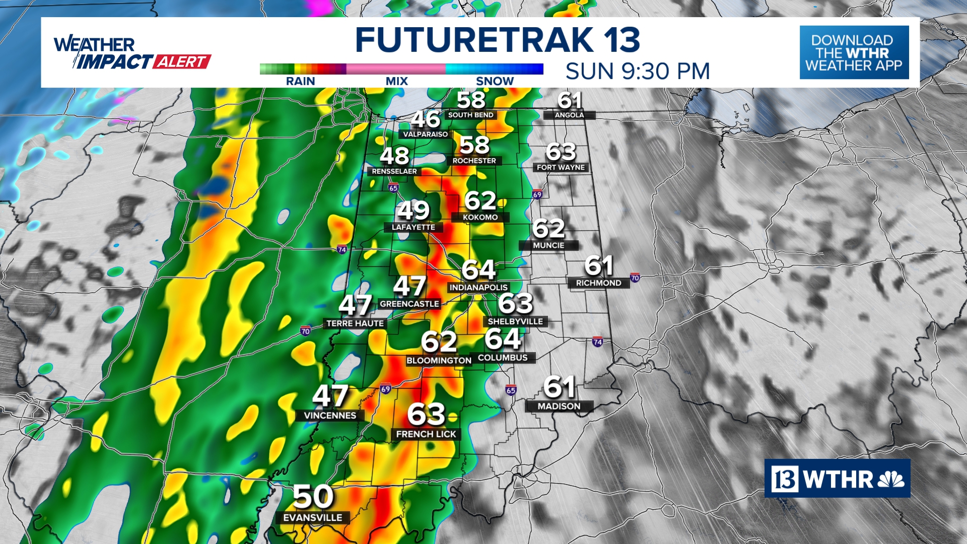 Weather Impact Alert: Severe storms likely Sunday night | 13Weather ...