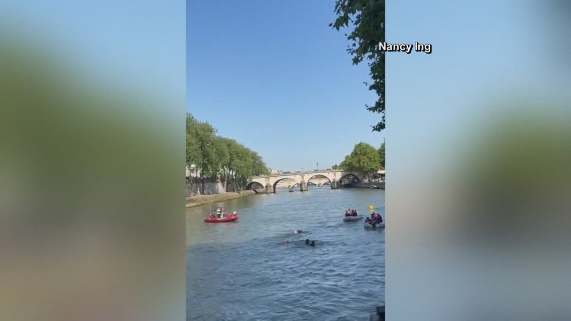 Paris mayor swims in Seine River | 2024 Paris Olympics | wthr.com