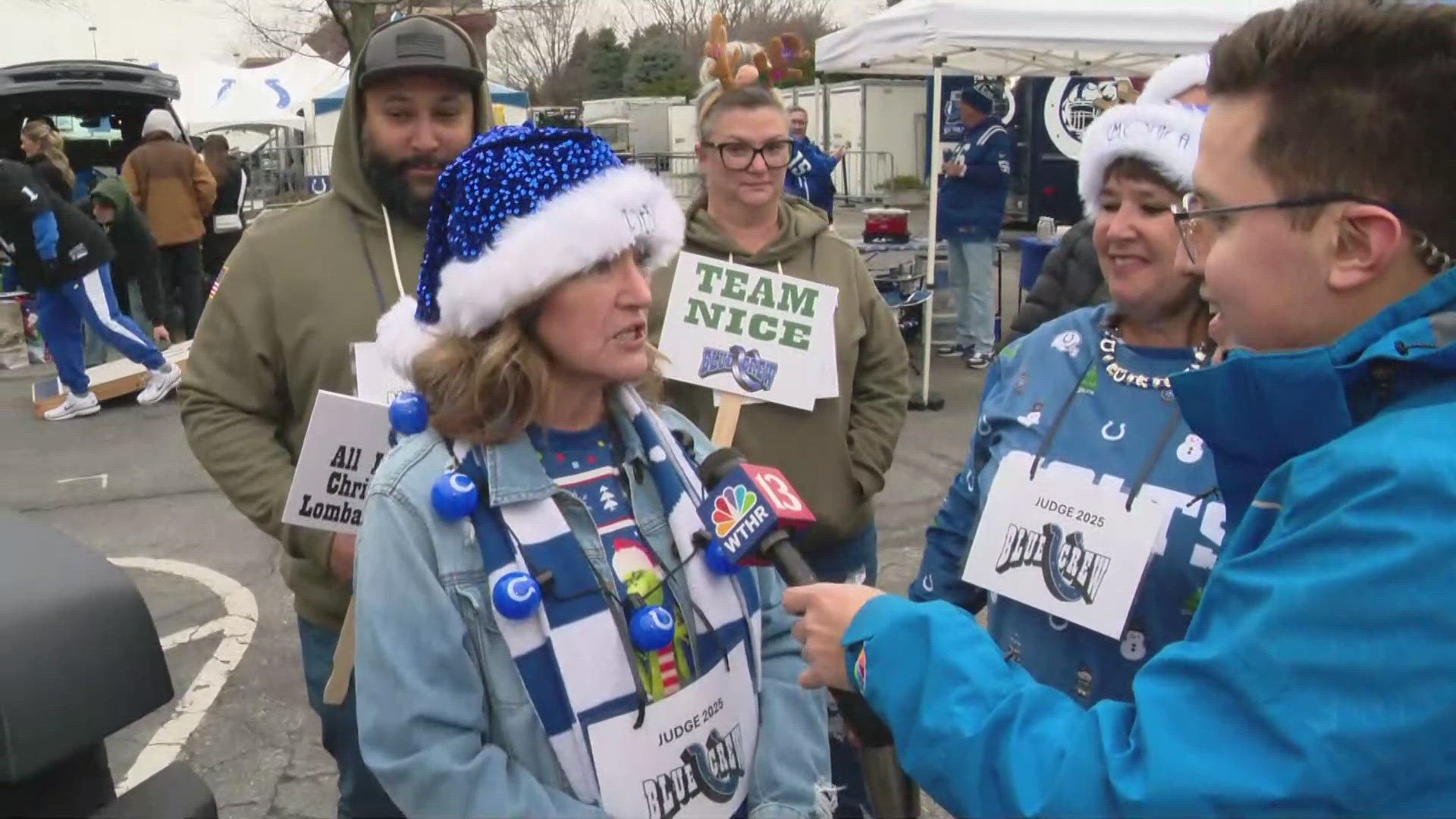 Colts fans root for the Colts ahead of Monday night game at Lucas Oil ...