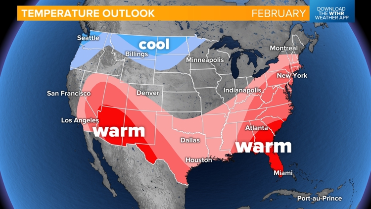 What will the weather look like in February across Indiana? | wthr.com