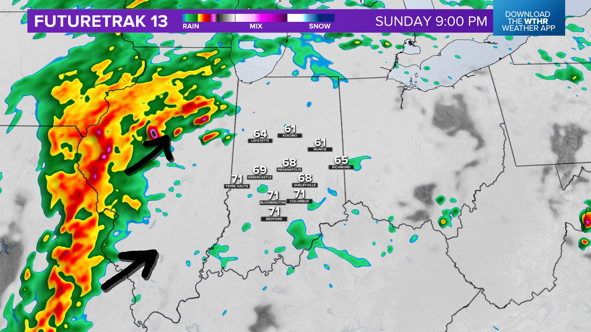 Tracking rain at times the rest of Easter weekend across Indiana | wthr.com
