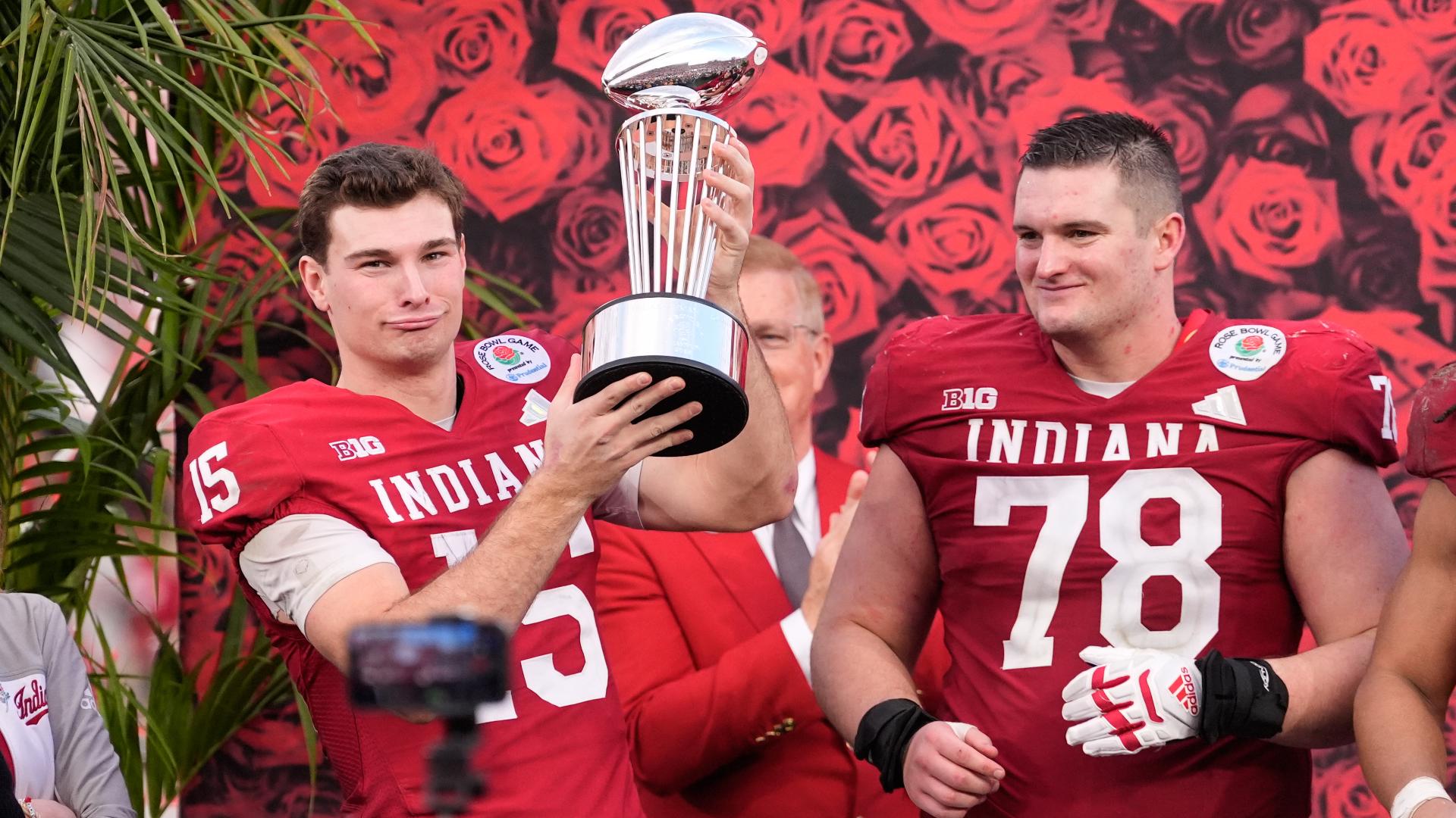 Top-seeded Indiana routs Alabama 38-3 for its first Rose Bowl victory ...