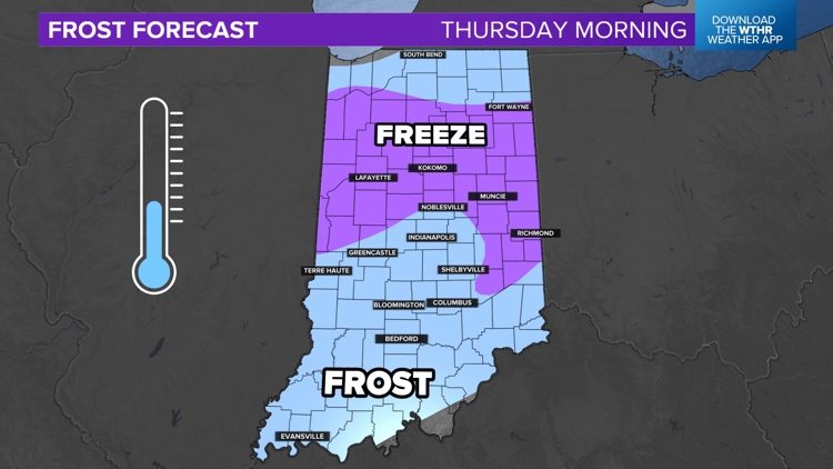 Frost and freeze chances across Indiana | County-by-county look | wthr.com