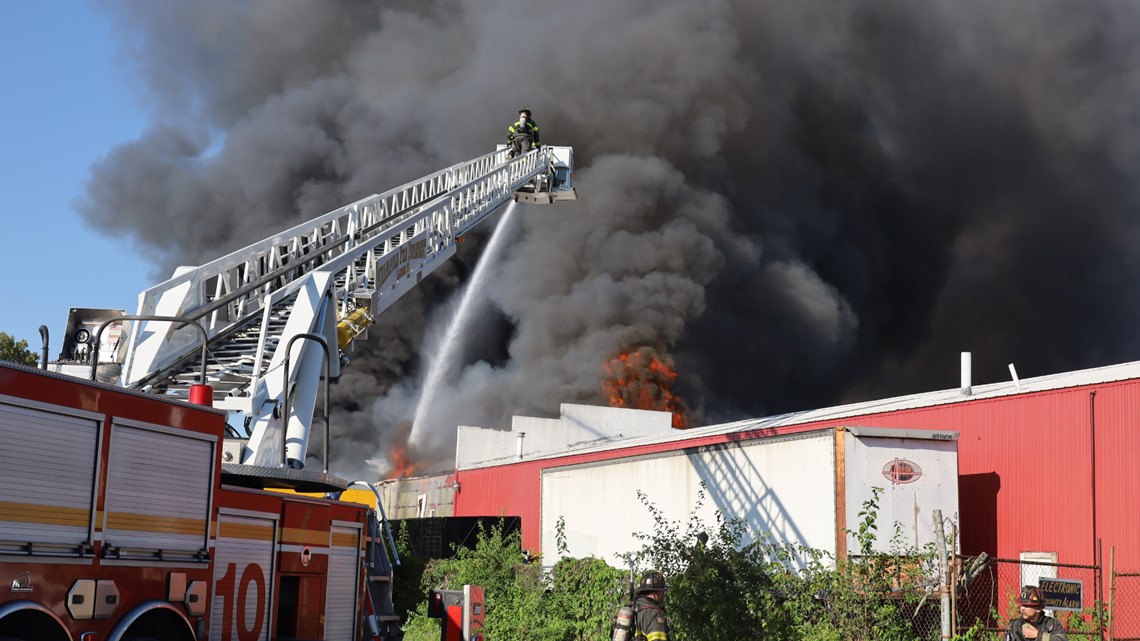PHOTOS: Firefighters battle large fire on Indy's east side | wthr.com