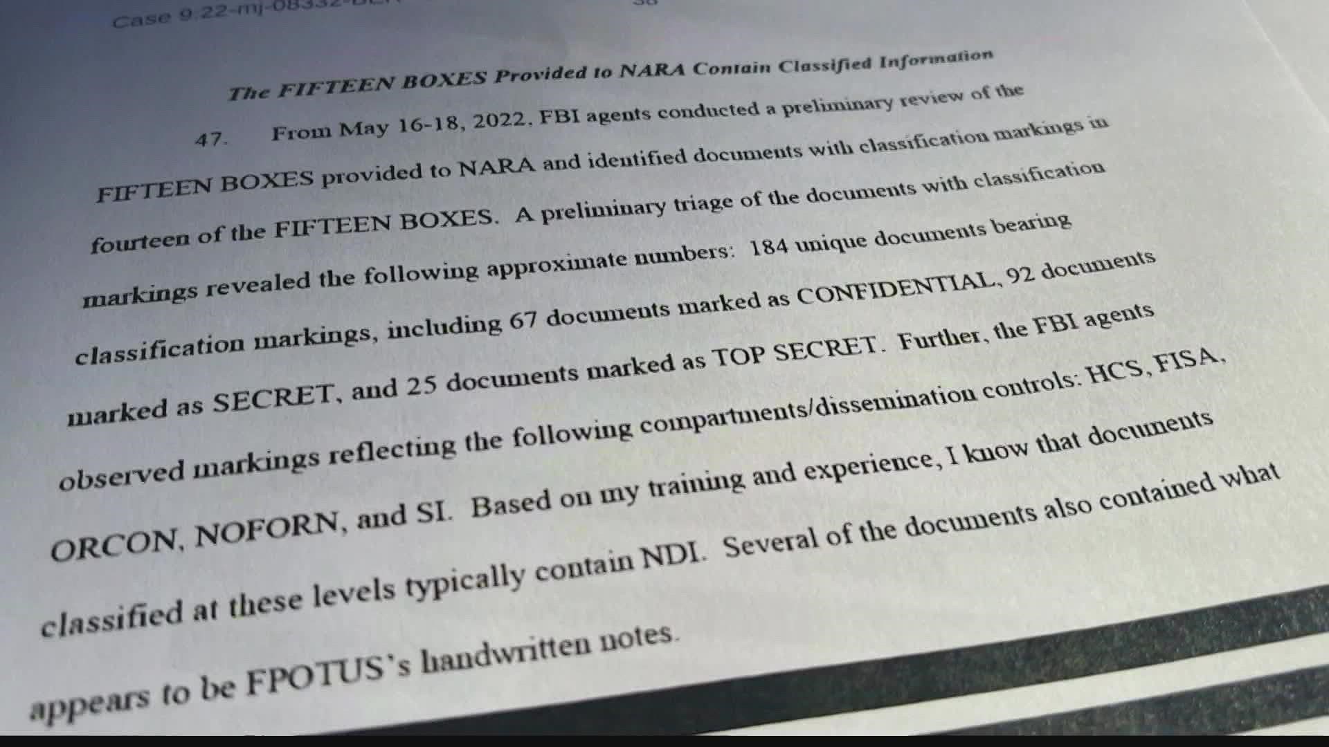 Redacted affidavit released for Mar-a-Lago search | wthr.com