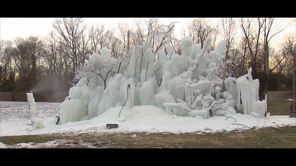 As blast of arctic air arrives, ice tree is 'in full bloom' on ...