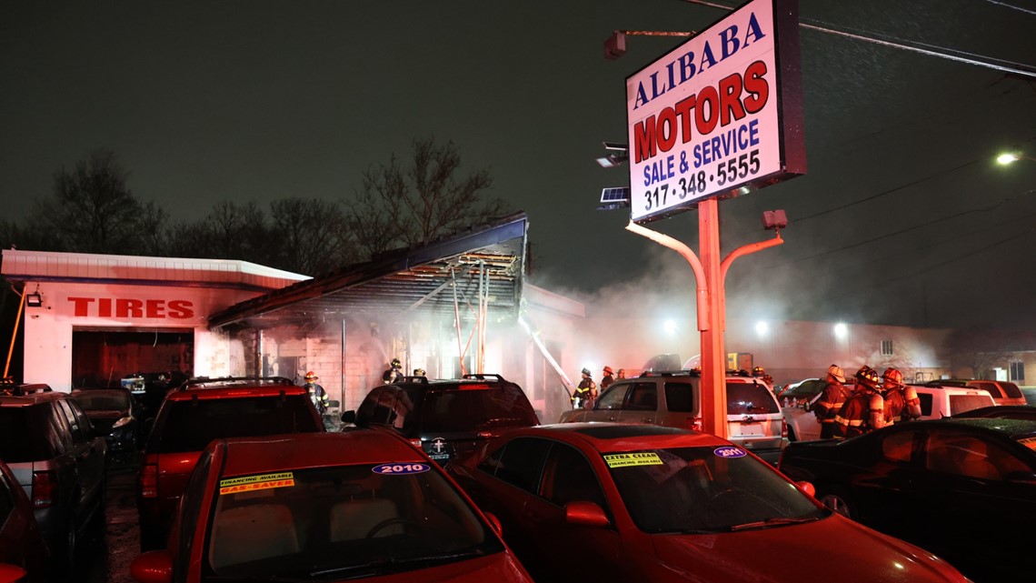 Fire destroys Alibaba Motors on Indy's east side | wthr.com