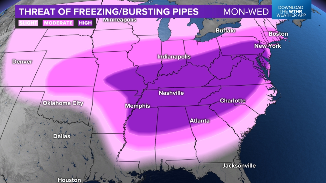 States most likely to have their pipes freeze and possibly burst this ...