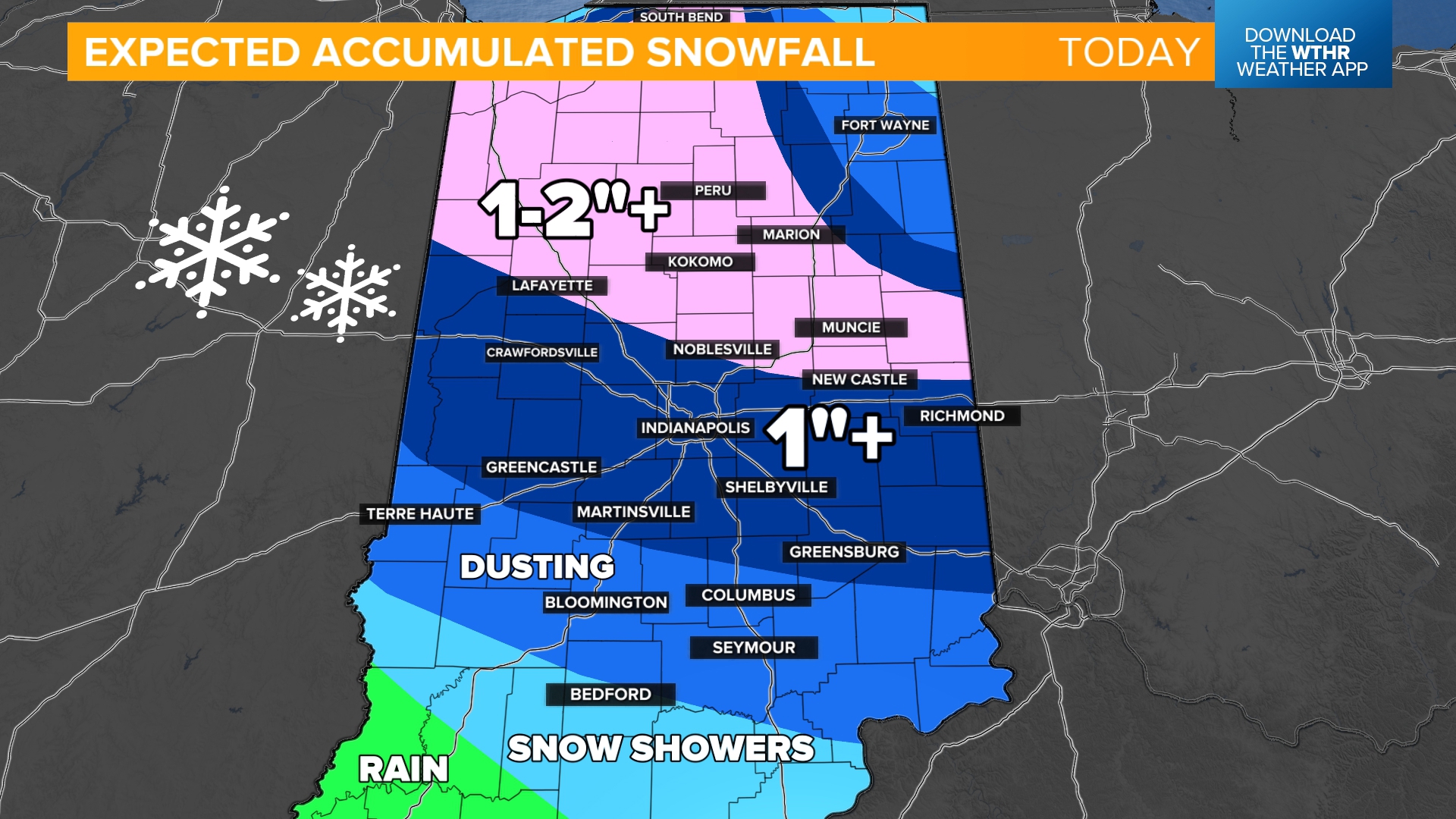 Weather Impact Alert for cold, wind and first snow on Thursday | wthr.com