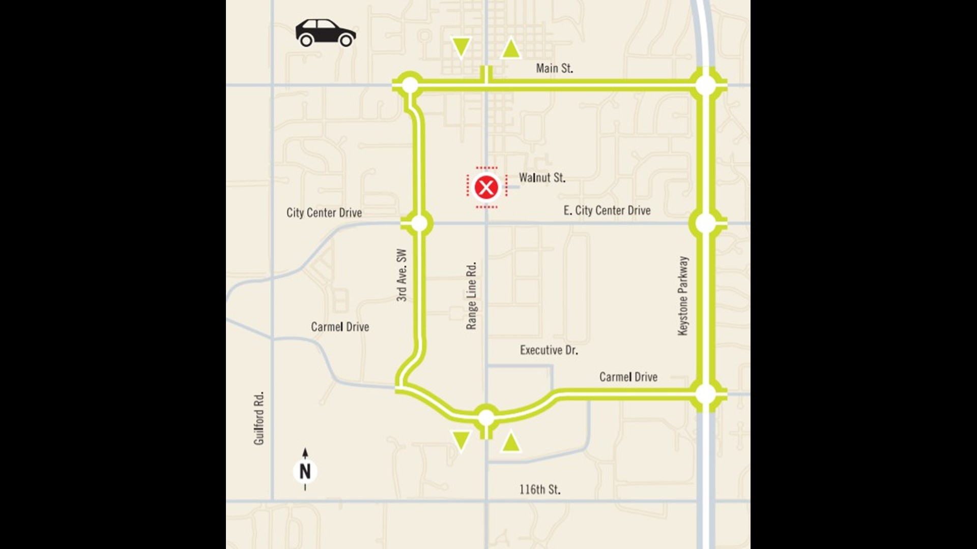 Carmel to close part of Range Line Road in April for new roundabout ...