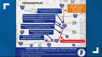 INDOT lays out schedule for next round of I-465 closures | wthr.com
