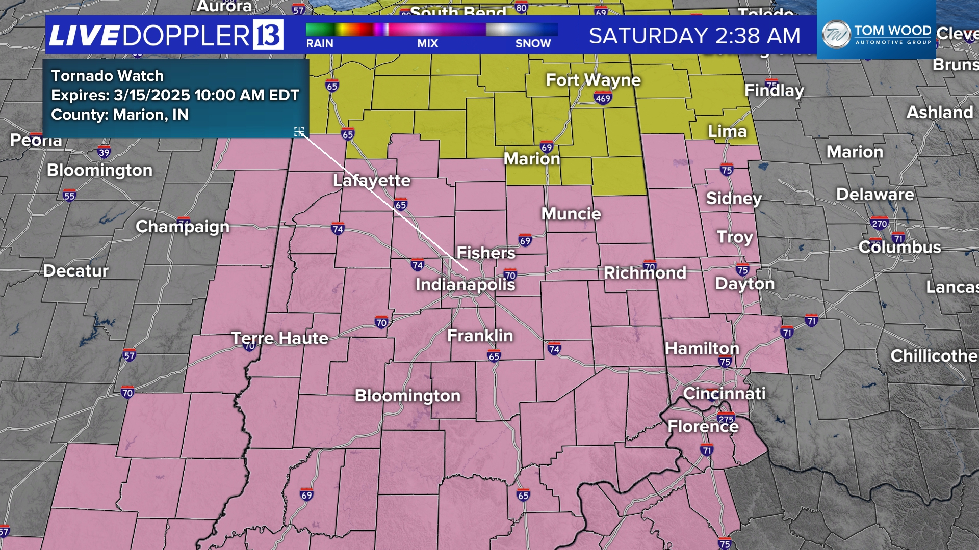 Severe weather impacts in central Indiana on March 15, 2025 | wthr.com