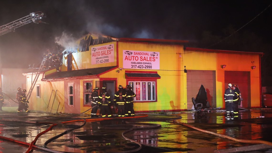 IFD battles fire at near east Indy car dealership | wthr.com