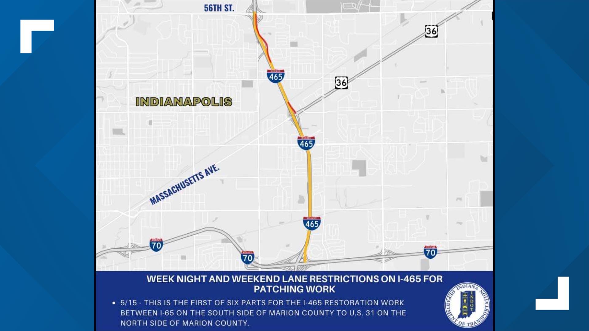 I-465 ramp closures begin Friday night | wthr.com