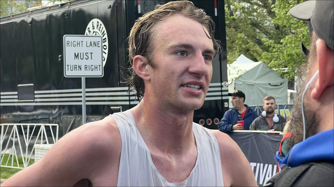 Brandon Olden first man to finish 2025 Mini-Marathon | wthr.com