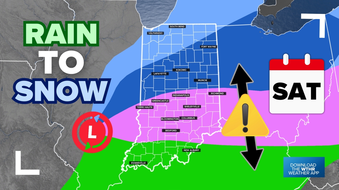 Rain will change to a burst of snow showers Saturday morning across ...