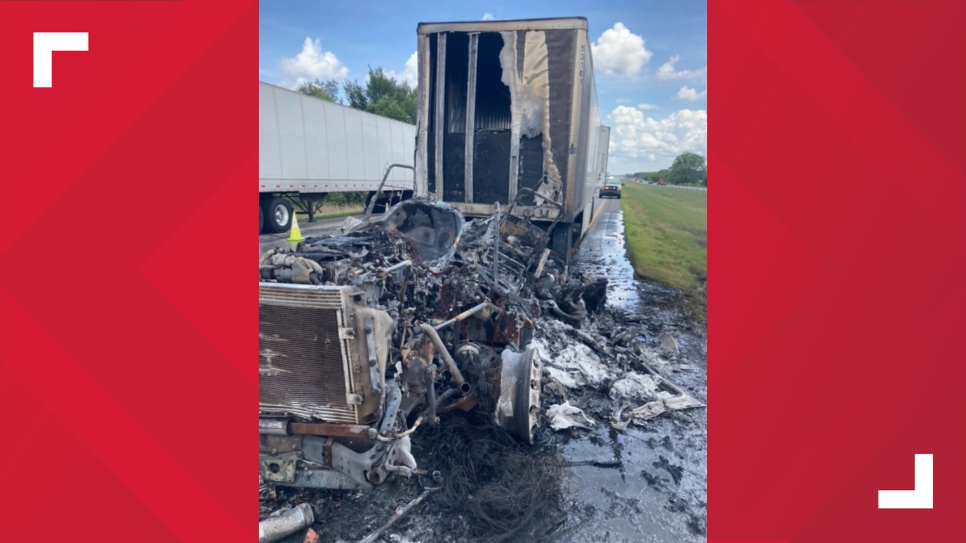 Semi-truck fire shuts down I-65 near Lebanon | wthr.com
