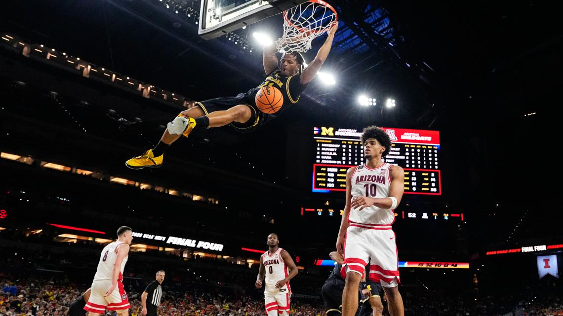 In NCAA title game, a Michigan team on a roll tries to derail a UConn ...