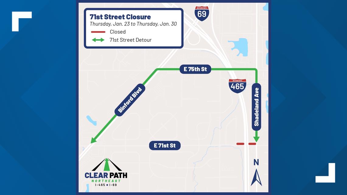INDOT closes 71st Street on Indy's northeast side for bridge demolition ...
