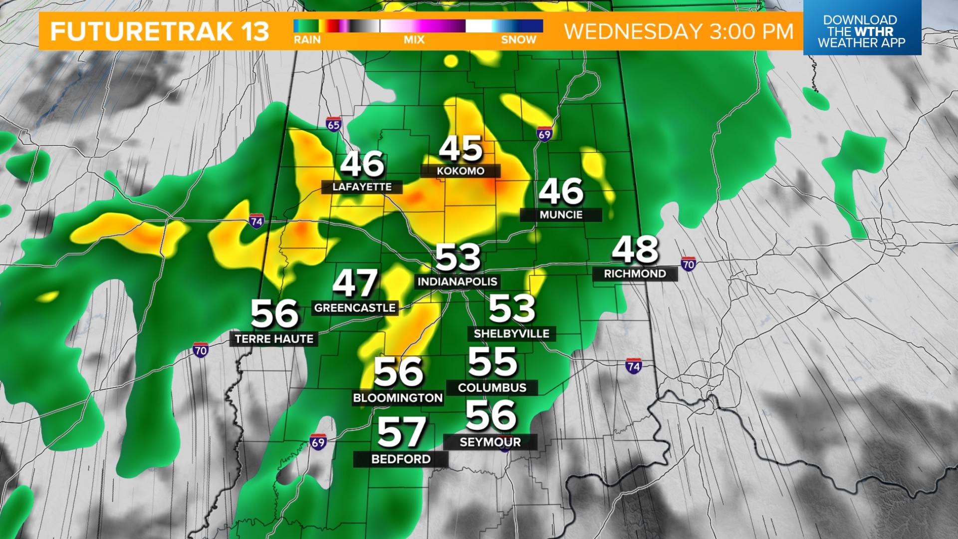 Next round of rain arrives Wednesday in central Indiana | wthr.com